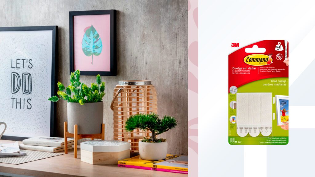 Cómo colgar un cuadro sin clavos y sin agujeros