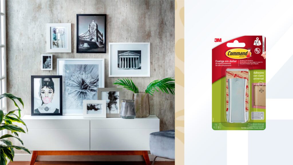 Cómo colgar un cuadro sin clavos y sin agujeros