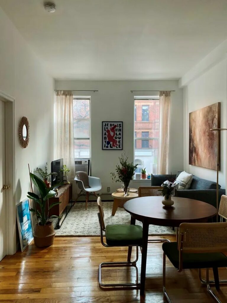 Cómo distribuir un living comedor pequeño y rectangular