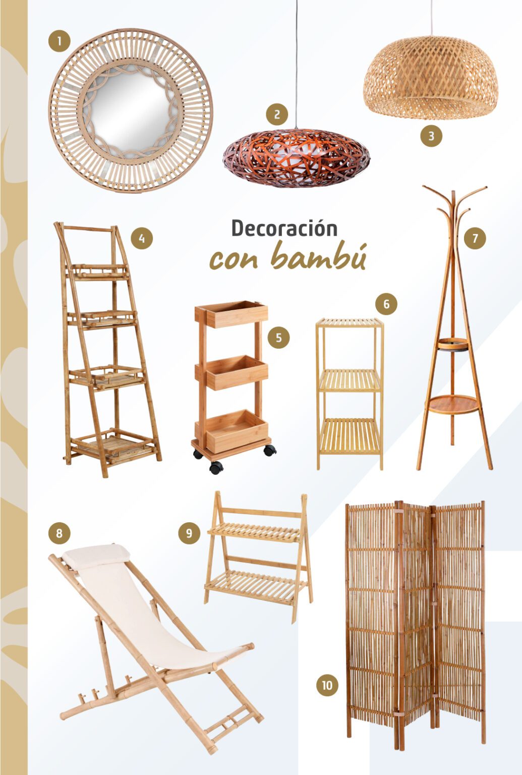 10 ideas de decoración con bambú: trendy y sostenible